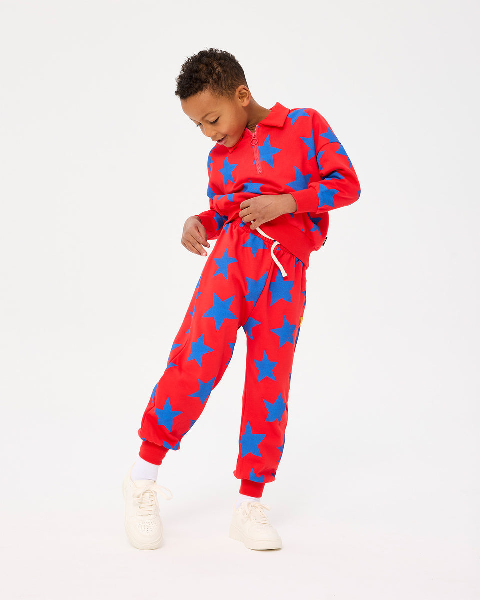 RED STAR TRACK PANTS - Rock Your Baby