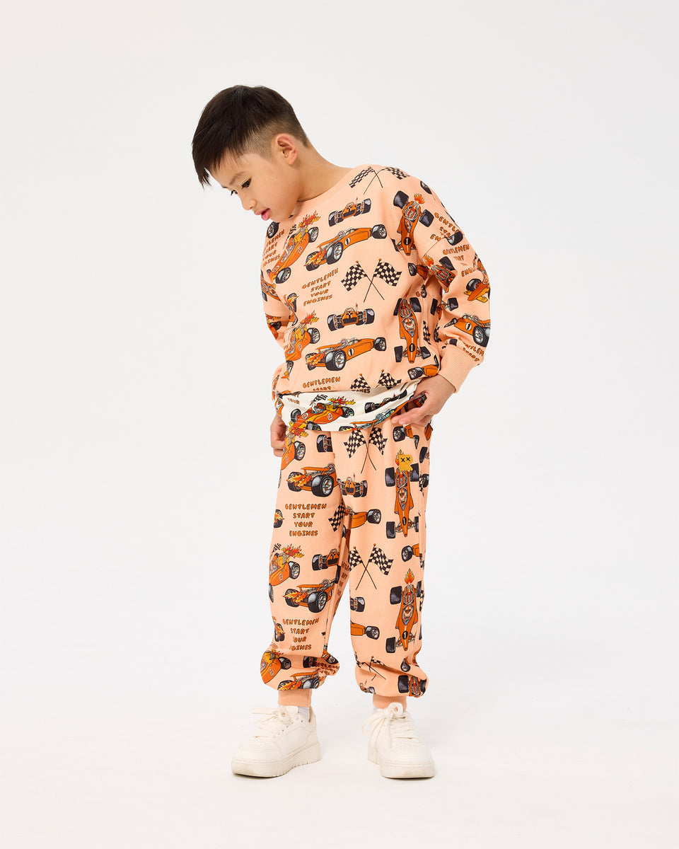 START YOUR ENGINES TRACK PANTS | ALL OVER CAR PRINT